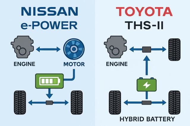 日産のe-POWERとトヨタのTHSⅡの特徴や違いを図解で解説【2025年最新】 - 車のある暮らし